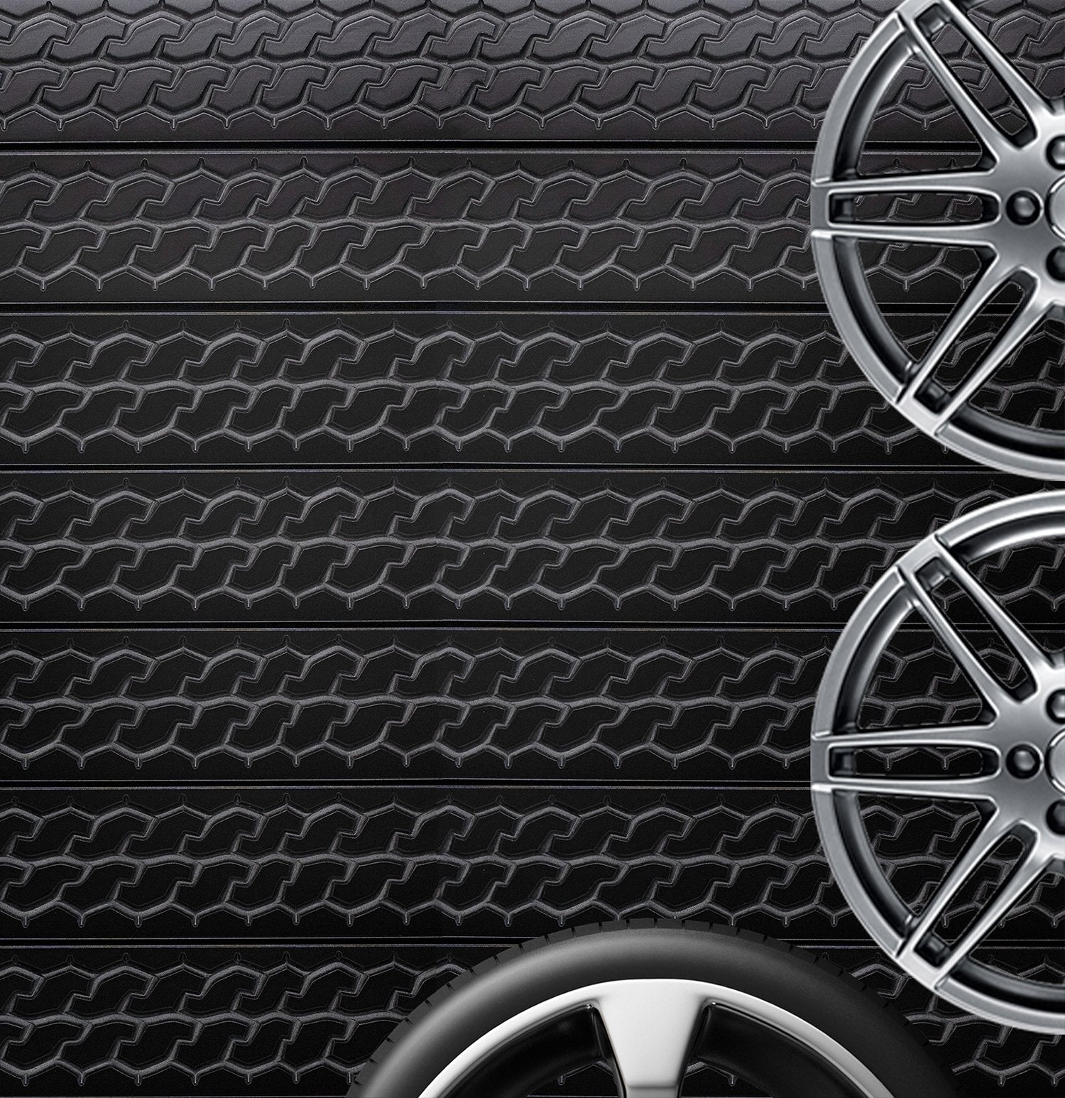 Tire Tread - 3D Textured Wall Panels (set of two 24" H x 48" L panels ...